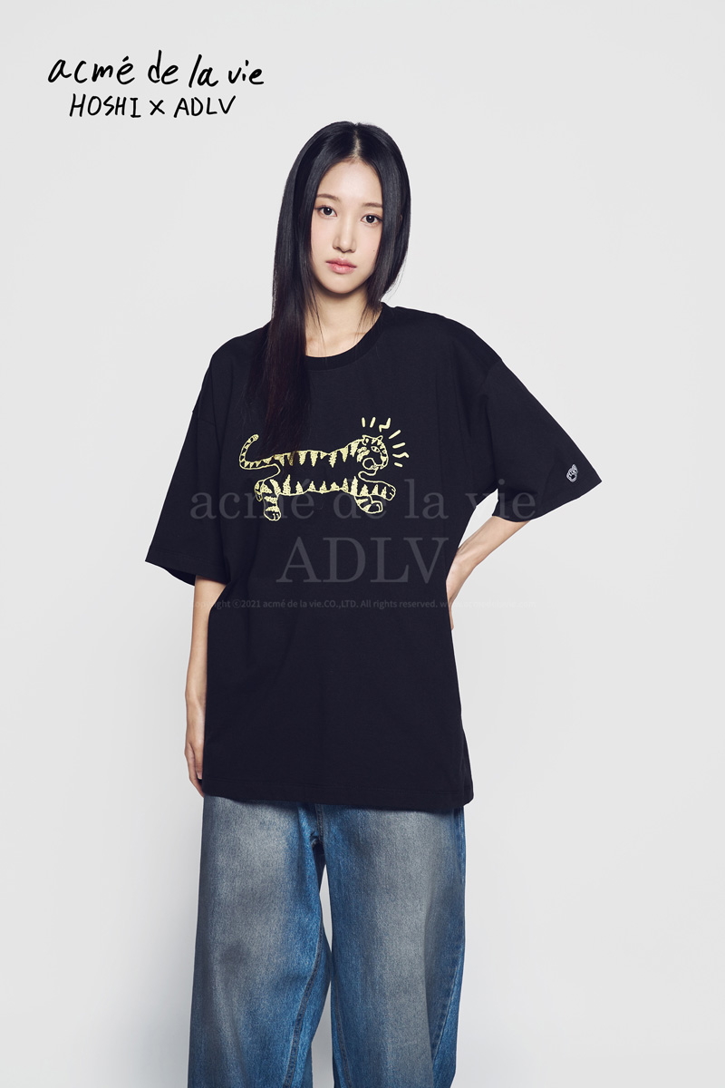 [acme de la vie ADLV] HOSHI X ADLV TIGER SKETCH SHORT SLEEVE T-SHIRT | Shopee Philippines