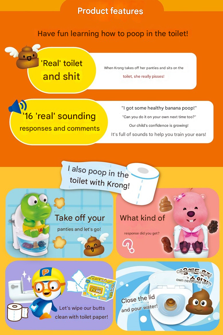 PORORO Crong Poo Poo Play Toy / Educational Toy Toilet Training For ...