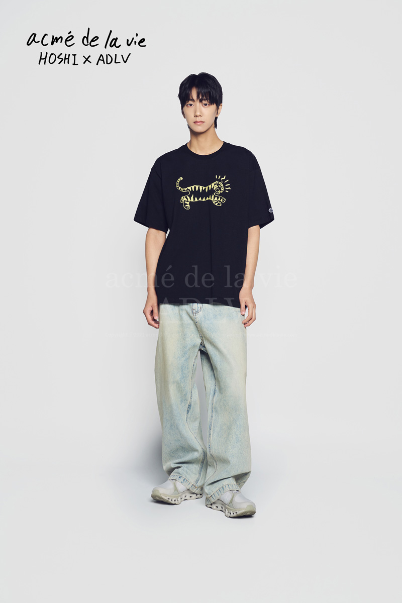 [acme de la vie ADLV] HOSHI X ADLV TIGER SKETCH SHORT SLEEVE T-SHIRT ...