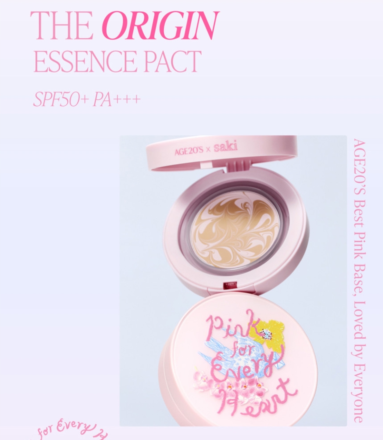 Age20's The Origin Essence Pact Pink Latte (Main+Refill) 3Colors ...