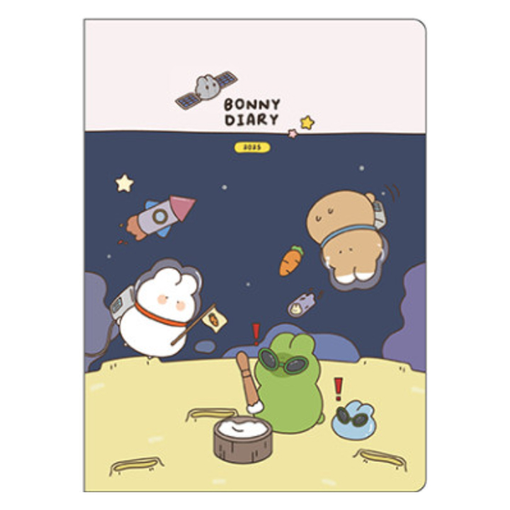 PLEPLE 2025 Bonny Diary Planner (PVC Cover) Cute Illustration Korean ...