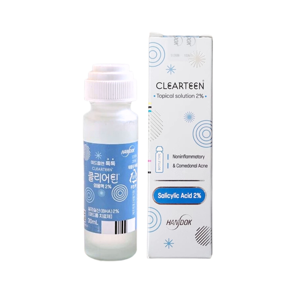 (Renewal)HANDOK Clearteen Topical Soln. 2% 30ml Acne Blackhead Whitehead BHA Serum Spot ...