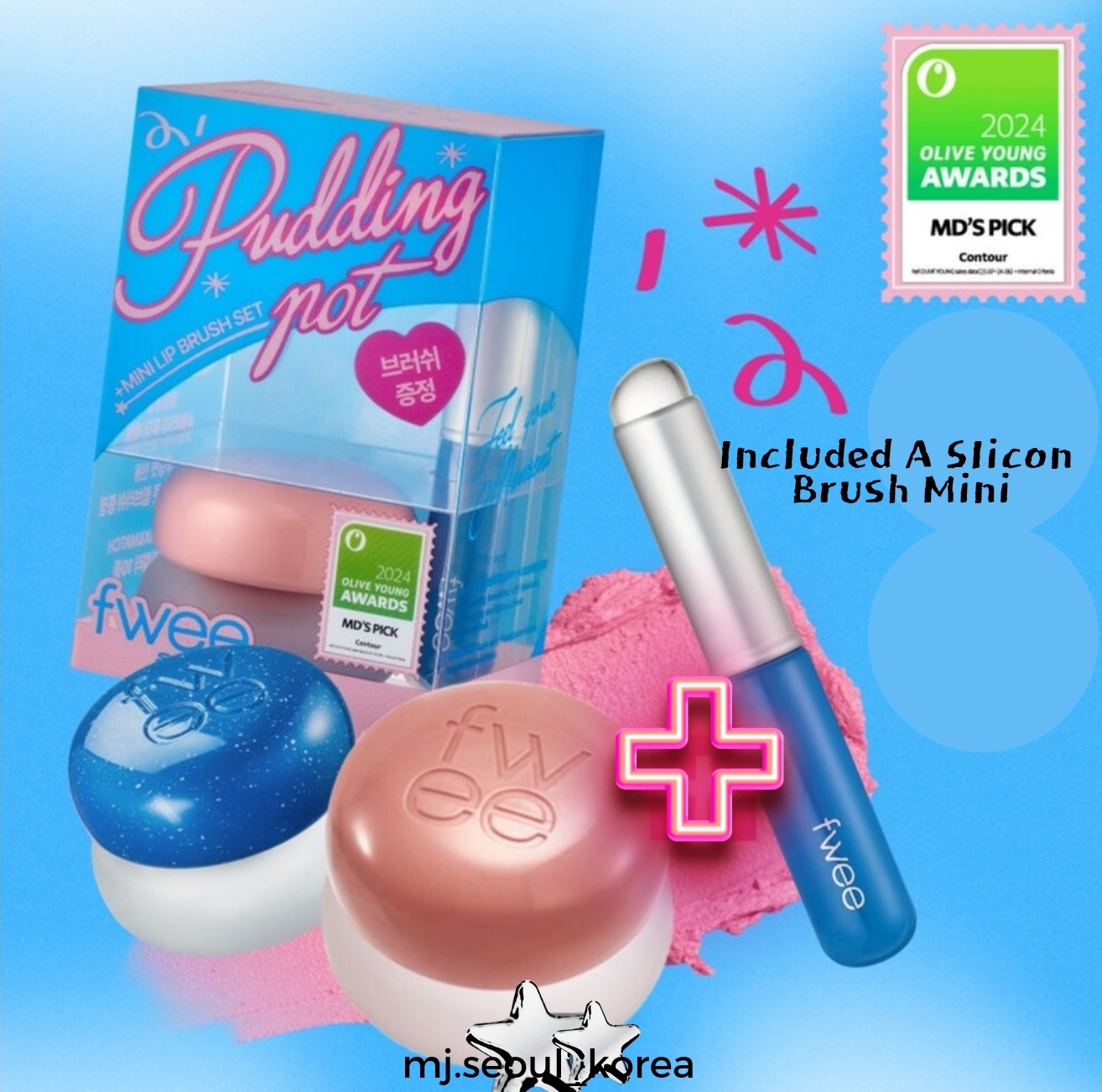 Fwee Blurry Pudding Pot Lip&Cheek (+Mini Silicon Brush)New 10colors ...