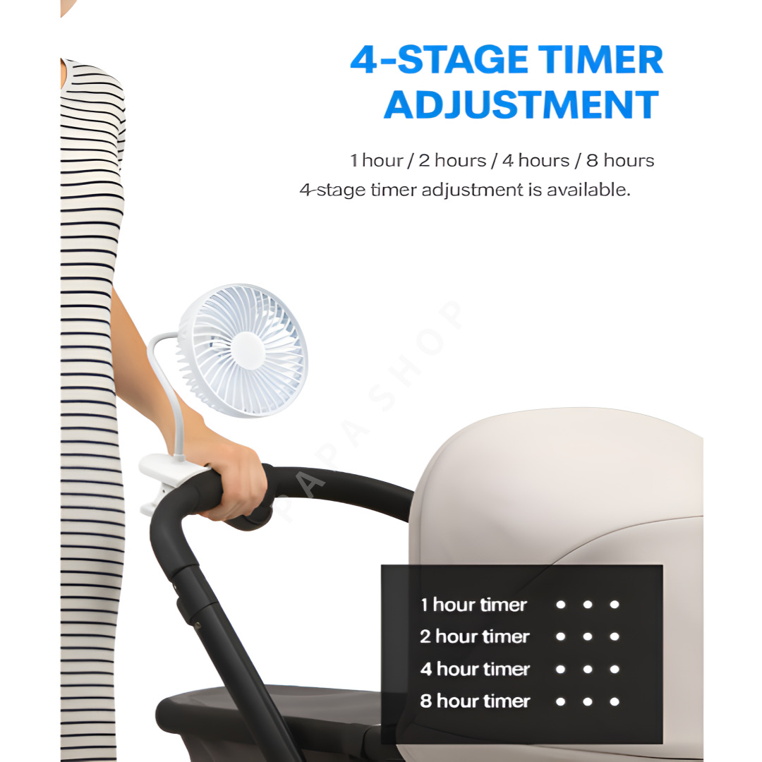 iNote TBC100 Clip-On Wireless Fan | Flexible Neck | Timer | 4000mAh ...