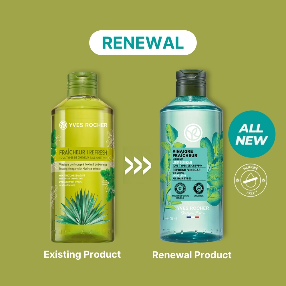 YVES ROCHER MORINGA RINSING VINEGAR 400ml Hair Lotion | Clarifying ...