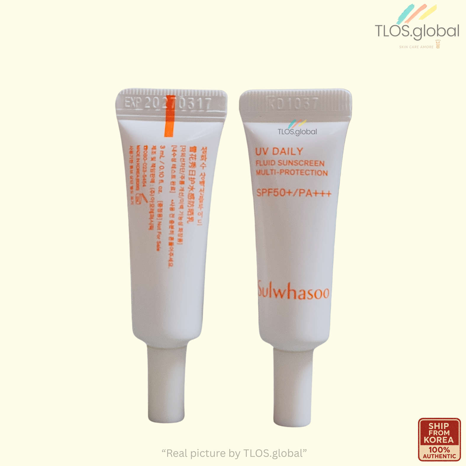 3ml x 5 / 10 tubes (15ml / 30ml total) [Sulwhasoo] UV Daily Fluid ...