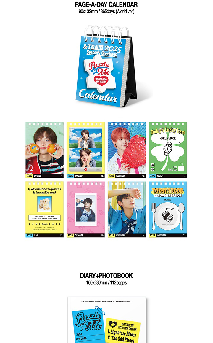 [POB] &TEAM [Puzzle of Me] 2025 SEASON'S GREETINGS (26th Dec.2024 ...