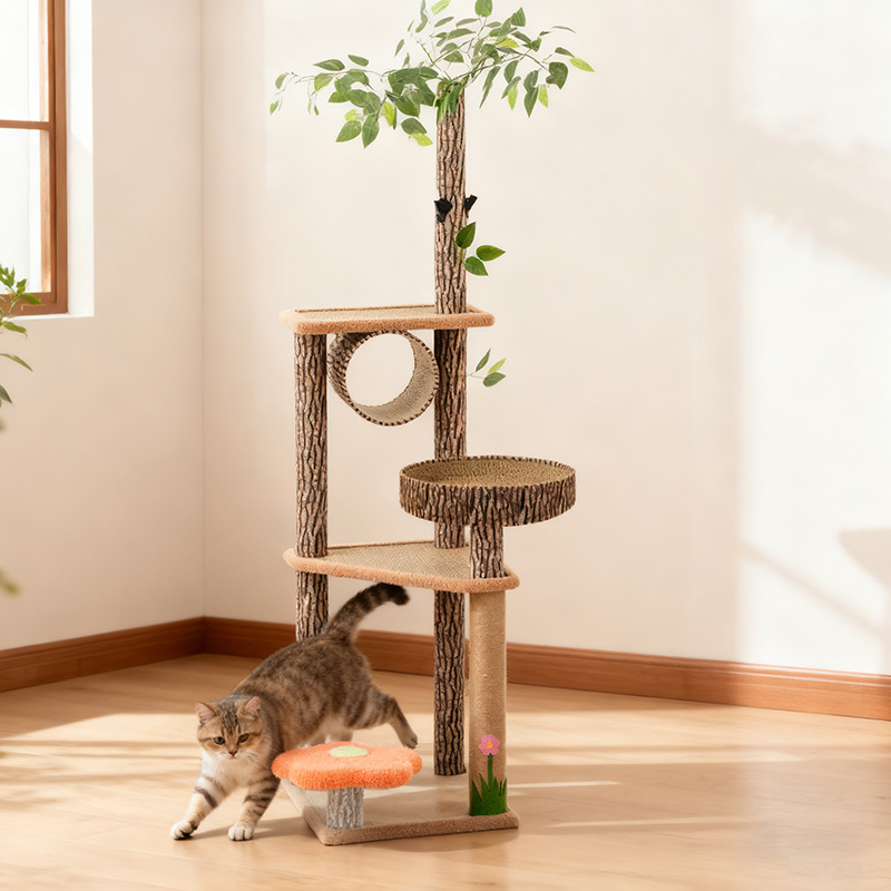 LDECO Cat Climbing Frame Cat Nest Cat Treehouse All-in-one ...