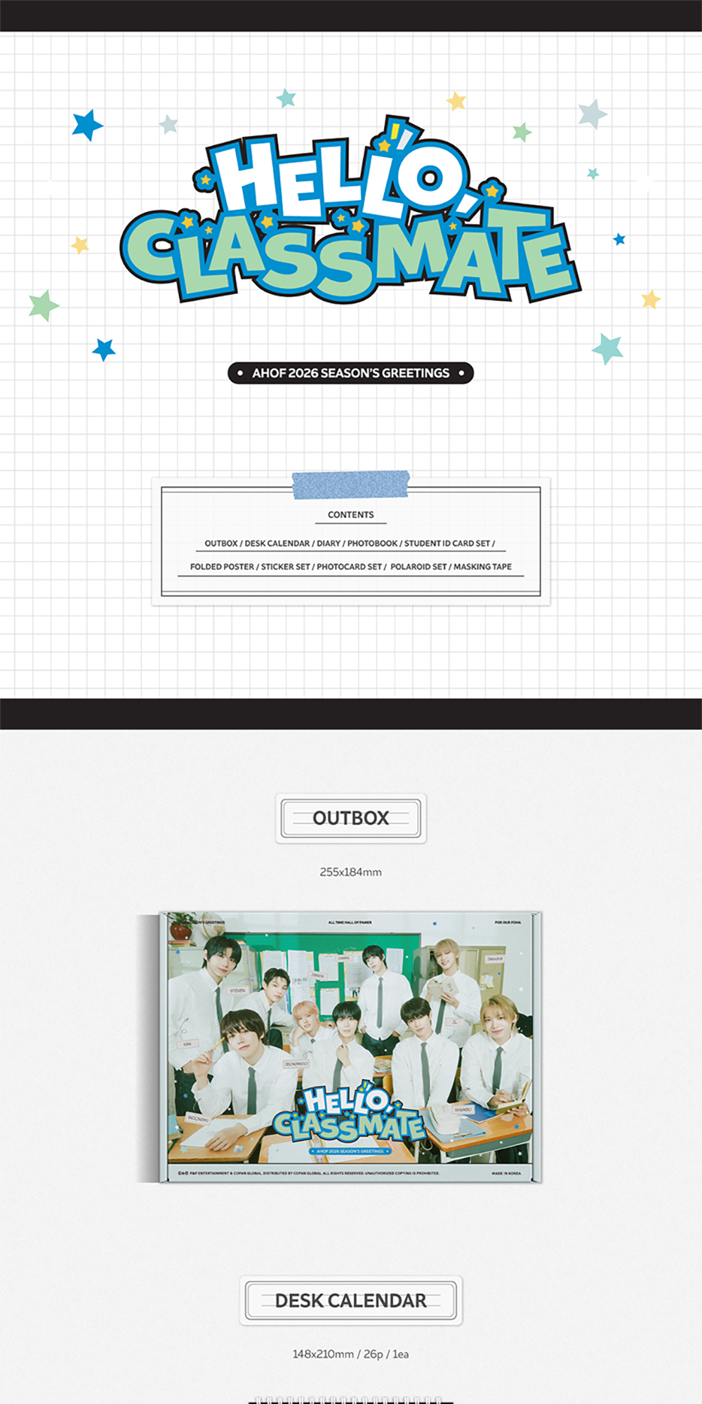 (Withmuu POB) AHOF - 2026 Seasons Greetings [ Hello, Class Mate ] | Shopee Philippines