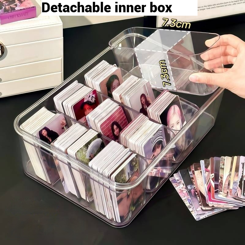 ArtLiving SG Transparent Card Storage Box with Lid,Dustproof Desktop ...