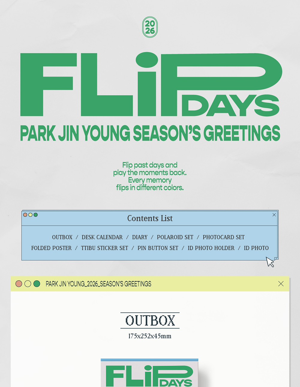 [POB] Park Jinyoung (GOT7) [Flip days] 2026 SEASON'S GREETINGS (24th ...