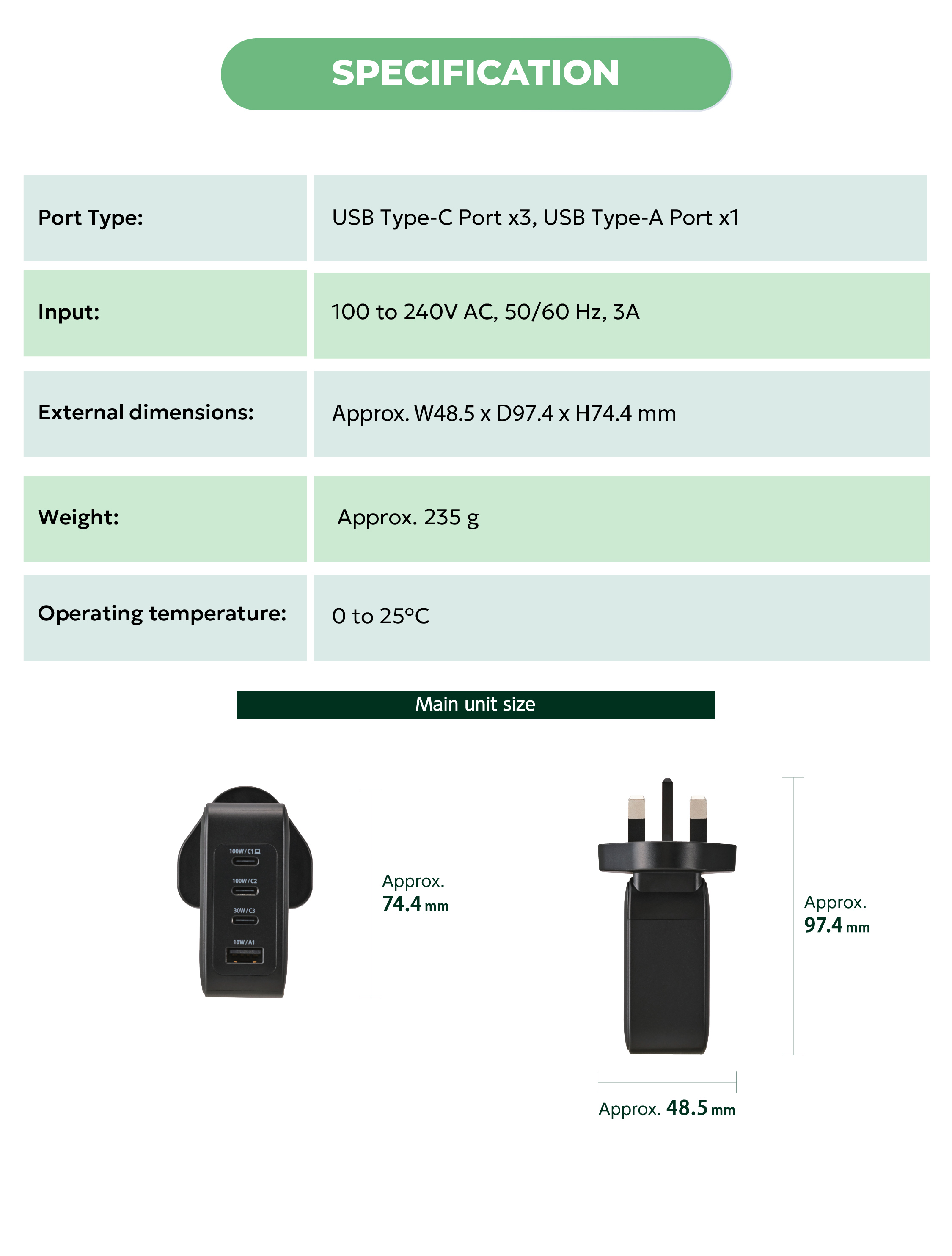 ELECOM 4-Ports Charger /USB-Cx3 USB-Ax1/ GaN II Plus/ Fast Charging/ MPA-ACAS01BFBK | Shopee ...