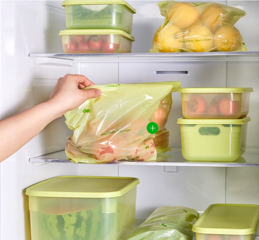 1Box (6P) LocknLock Smart Keep Fresh Antibacterial Bag XL Size (14L ...