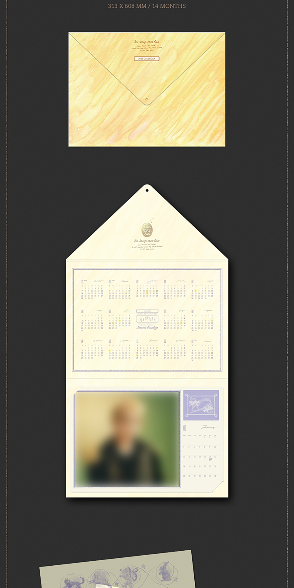 (Weverse POB) SEVENTEEN - 2026 Seasons Greetings + Wall calendar SET ...