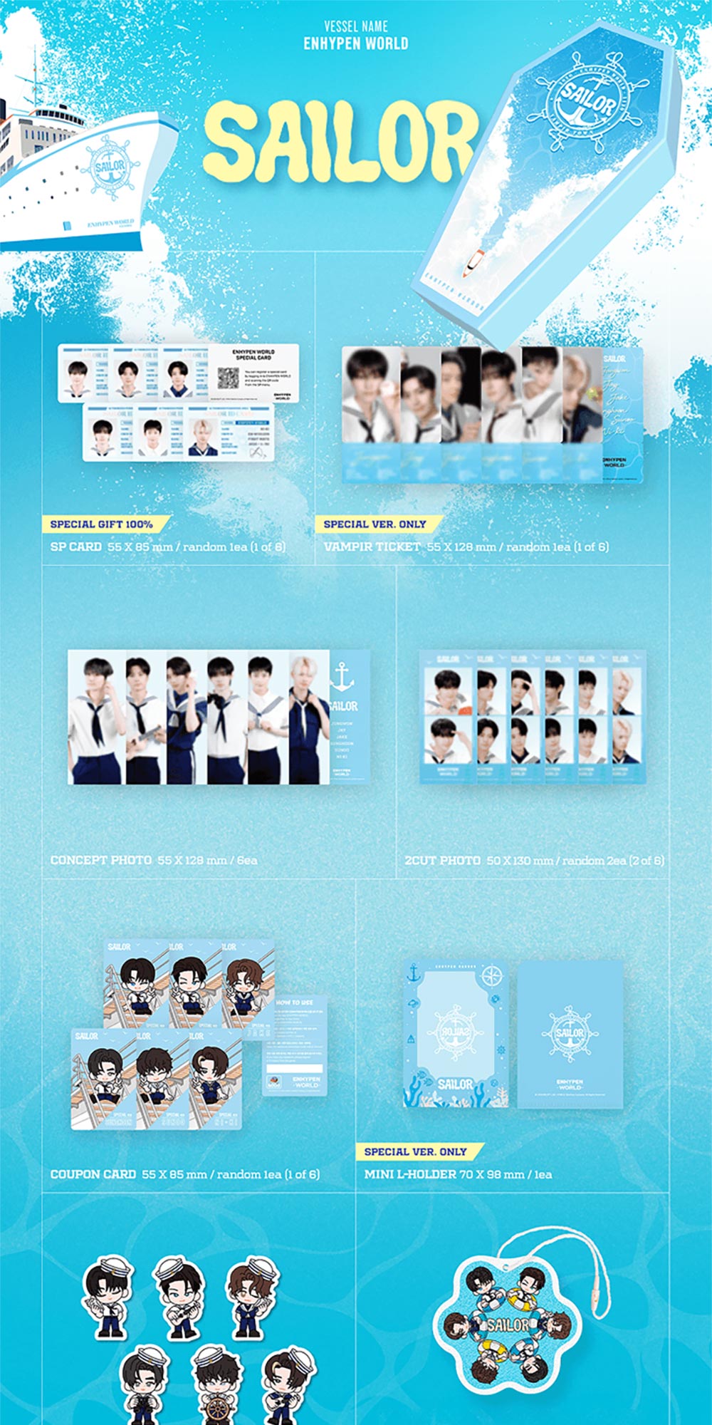 ENHYPEN - [ENHYPEN WORLD COUPON CARD COLLECTION] SAILOR_Special ver ...