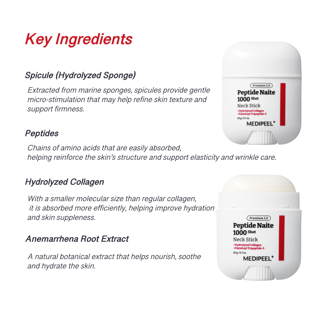 [MEDIPEEL]Premium 2.0 Peptide 1000 Shot Neck Stick 20g Neck Care ...