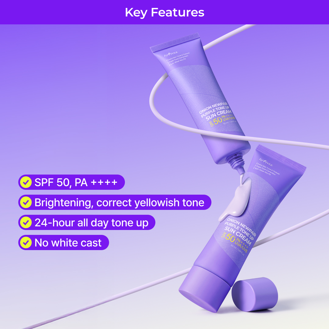 [NEW] Isntree Onion Newpair Purple Tone Up Sun Cream 50ml | SPF50+ PA ...