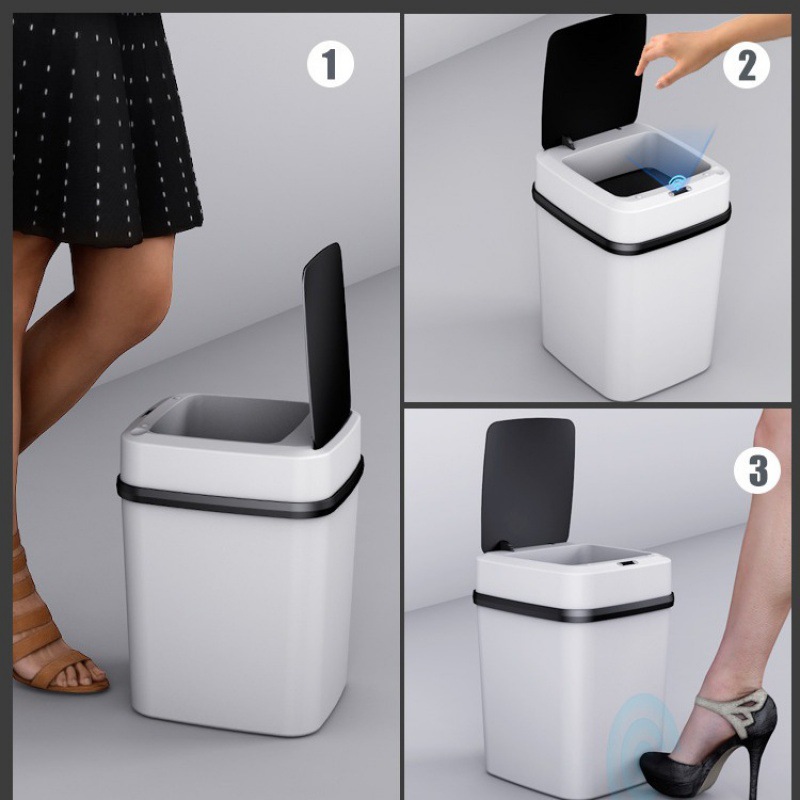 13L Automatic Dustbin Sensor Bin Trash Bin Smart Trash Kitchen Bathroom ...