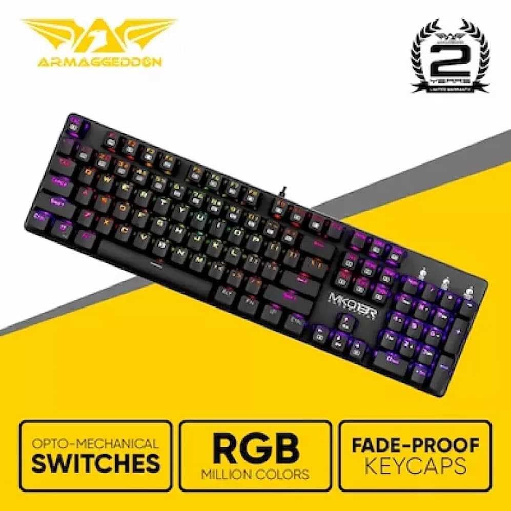 Armaggeddon MKO-13R Customizable Full Size Programmable RGB Optical ...