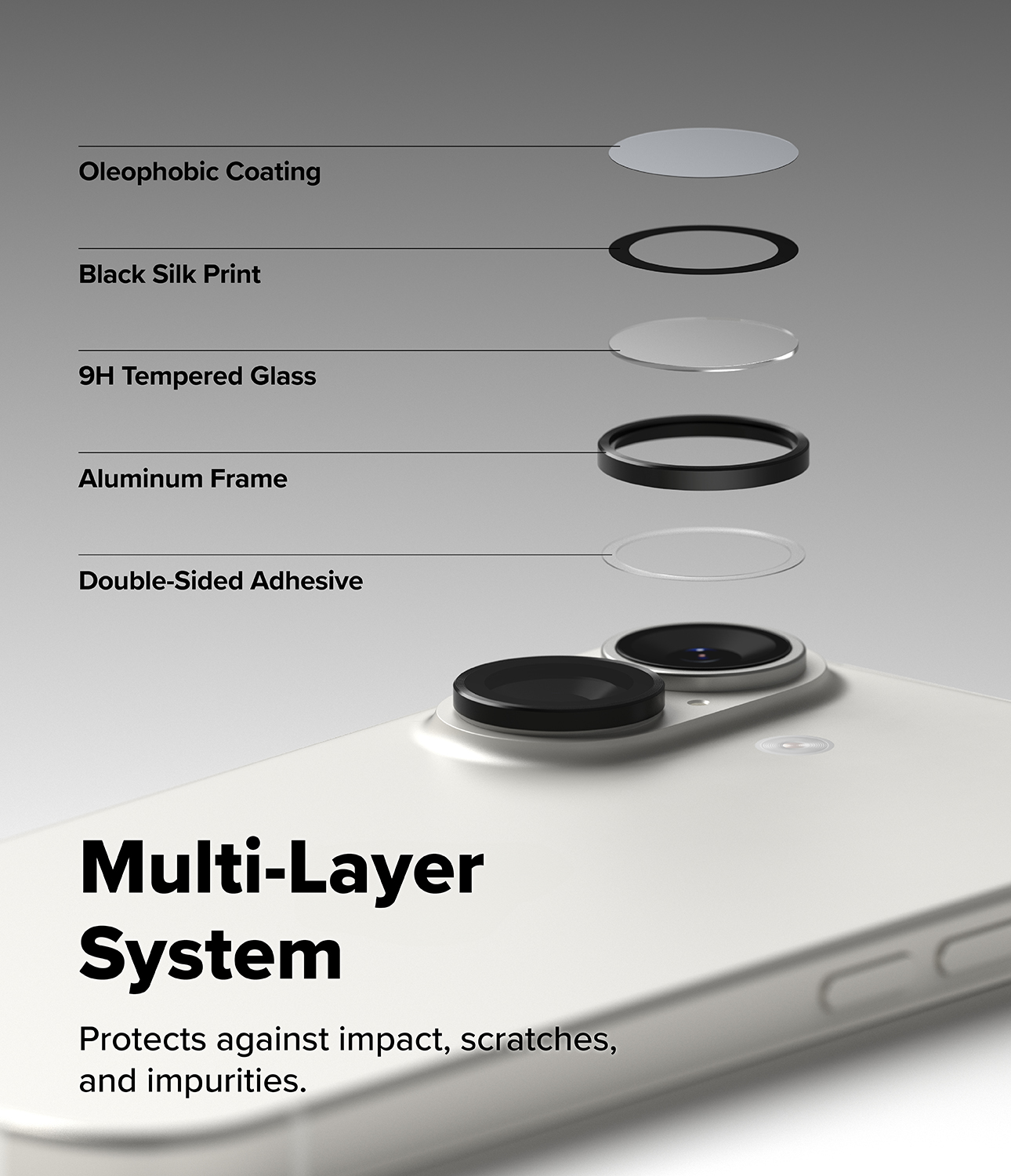 Ringke Camera Lens Frame Glass for iPhone 17 Camera Lens Cover with ...