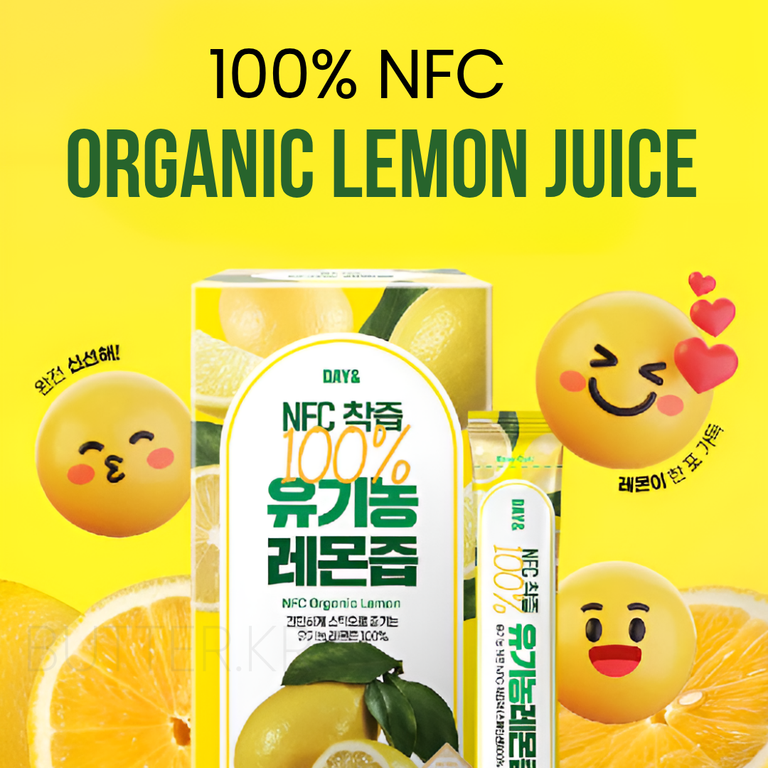 [ DAY&] NFC 100% Organic Lemon Juice (14 stick) & Organic Extra Virgin ...