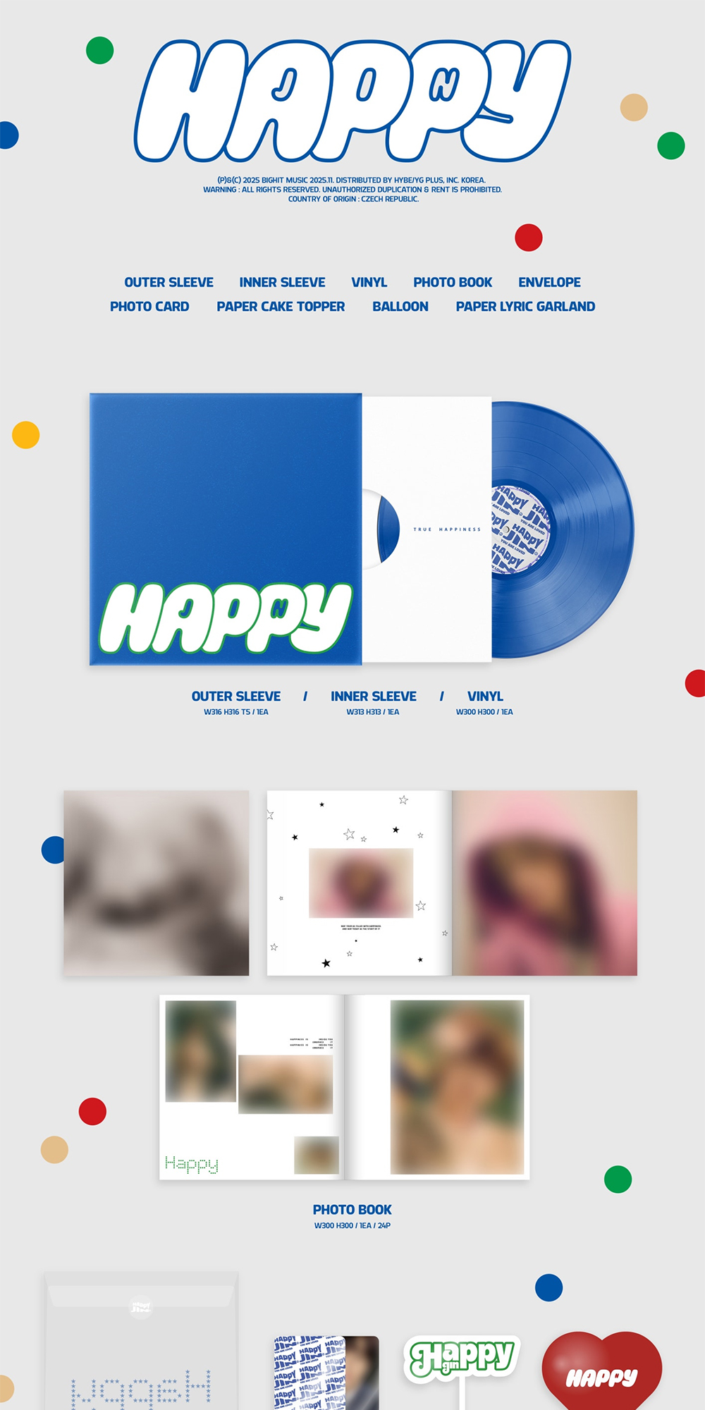 BTS JIN - 1st Solo Album [ Happy ]_LP ver | Shopee Philippines