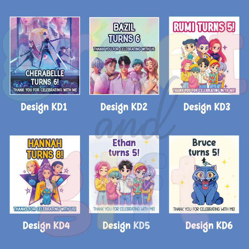 Empty Zip Lock Kids Customised Goodie Bag / Children Birthday / Kpop ...