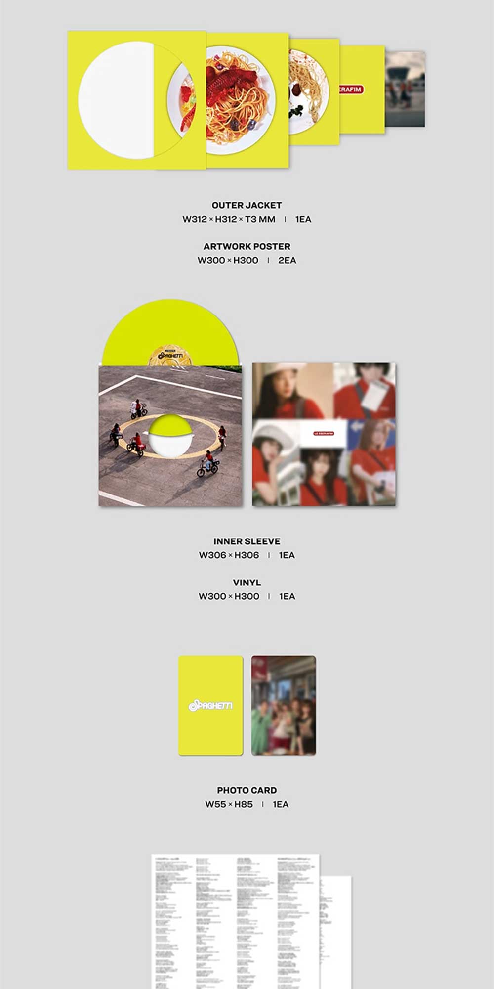 LE SSERAFIM - 1st Single Album[ SPAGHETTI ] Vinyl | Shopee Philippines