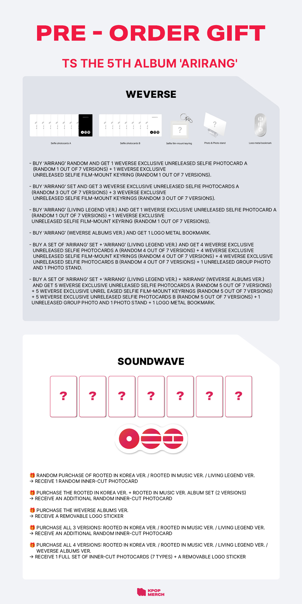 (Weverse POB) BTS - 5th Full Album [ Arirang ]_ ARIRANG (Set) + Living ...