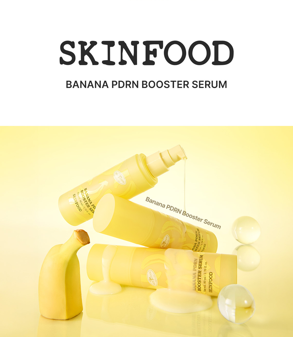 [SKINFOOD Official] Banana PDRN Silky Serum 80ml / Vegan PDRN / Natural ...
