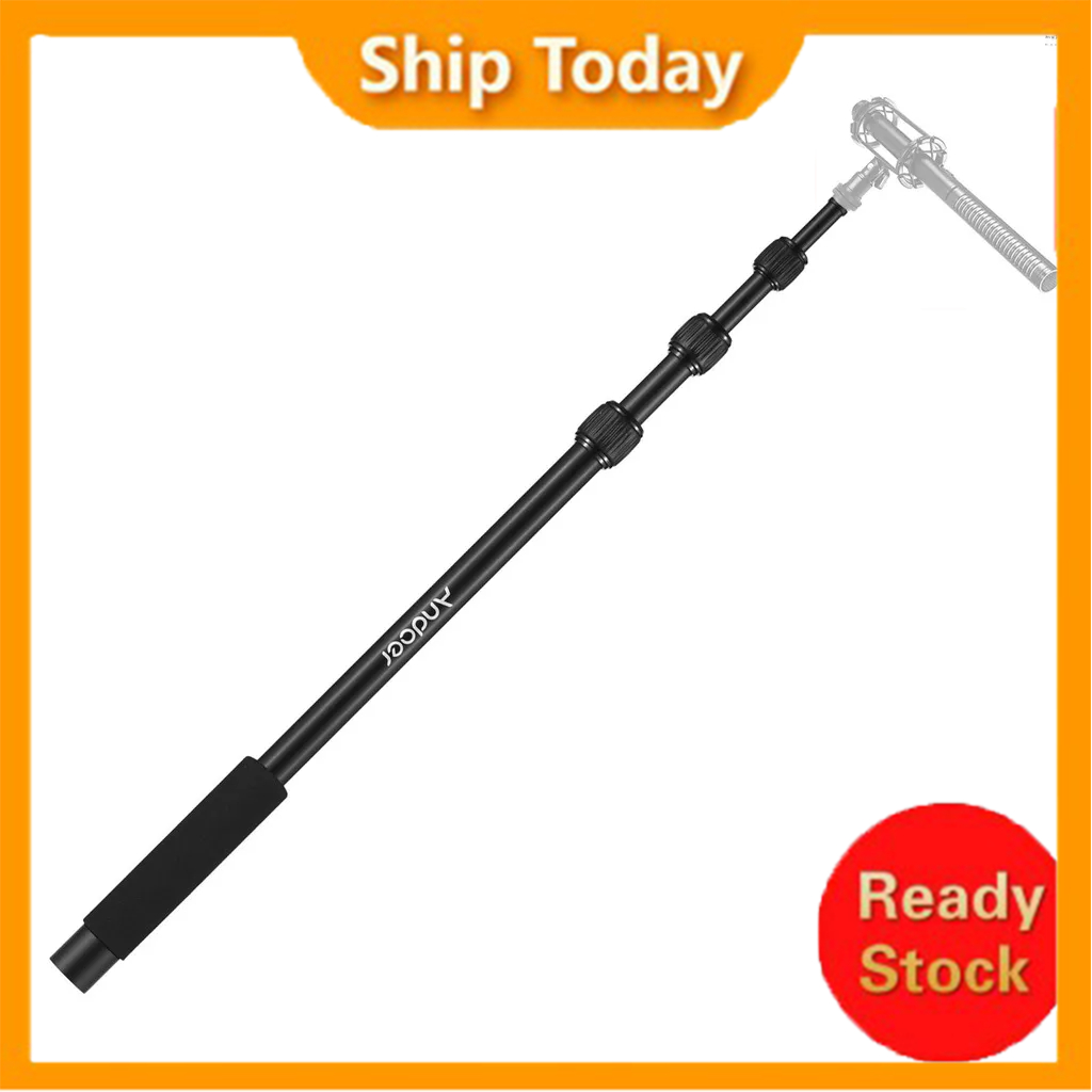 Andoer Handheld Microphone Boom Arm 4-Section Extendable Mic Arm ...