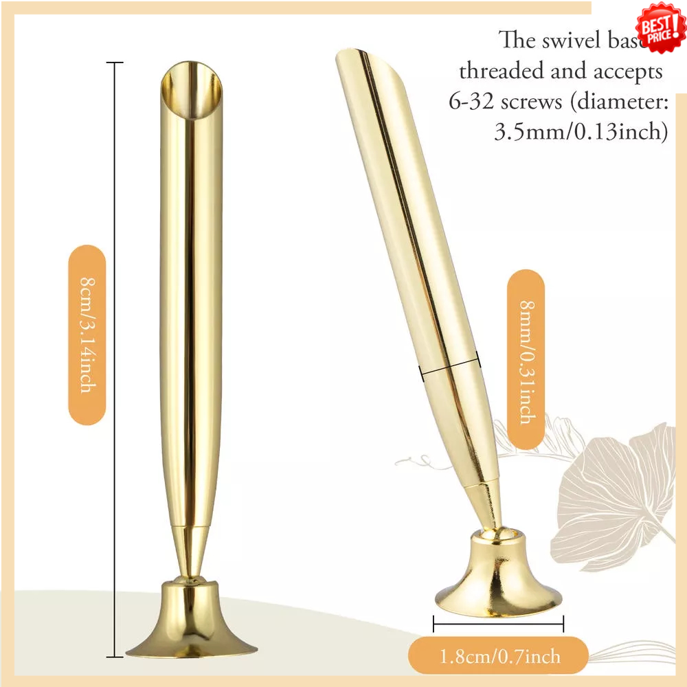 Desktop Pen Pencil Holder Ball Point Swivel Stand Funnel Foundation ...