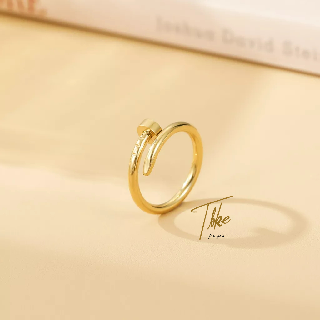 Tala 18K Gold Kyle Inspired - Titanium Steel Nail Ring Exquisite ...