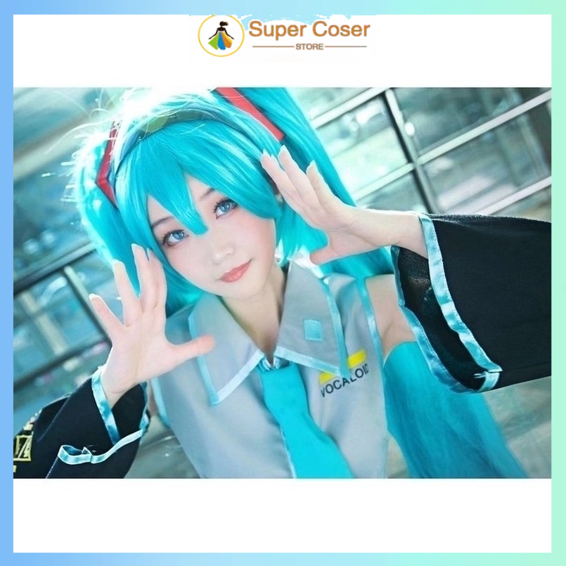 【COD】JP Anime Hatsune Miku VOCALOID Cosplay Costume Wig full set Tops ...