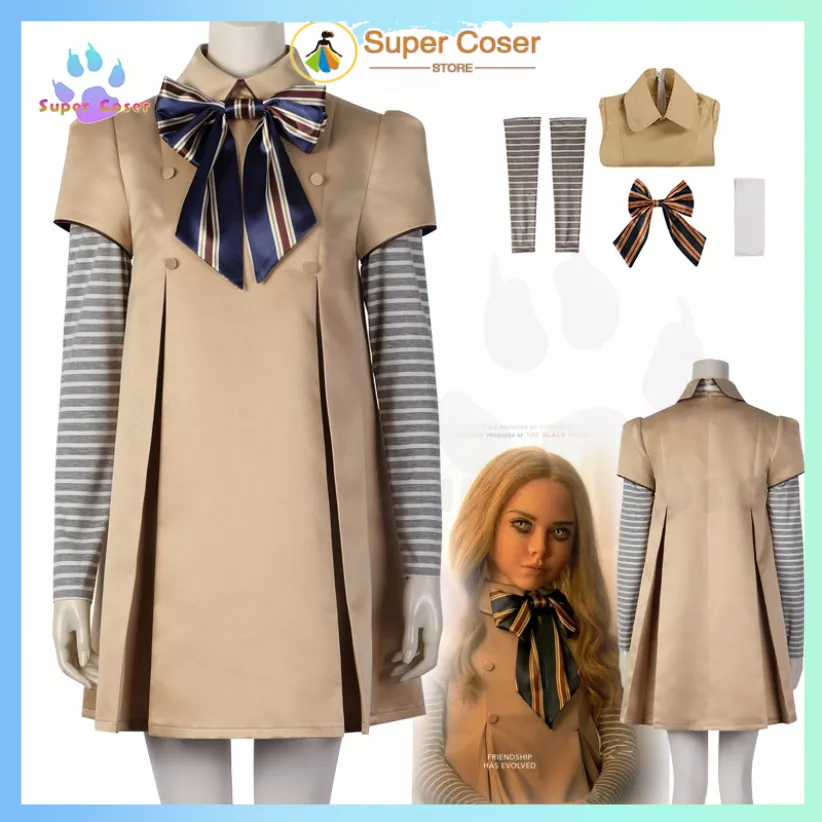 【IN STOCK】M3GAN Cosplay Costume Megan Cosplay Dress M3GAN Wig Include ...