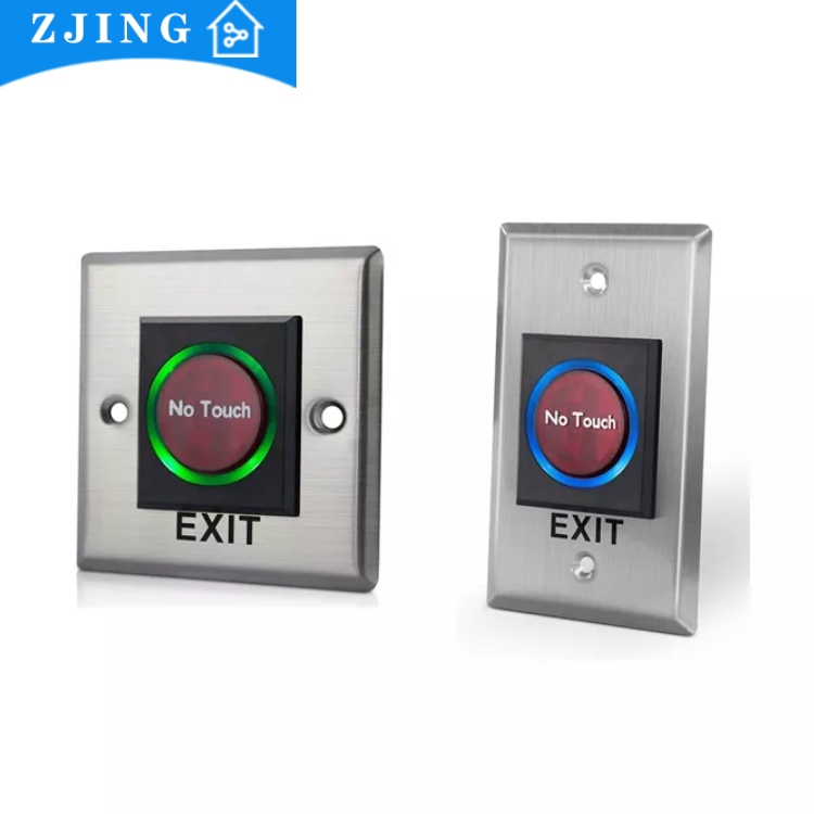 Infrared Sensor Switch No Touch Contactless Door Release Exit Button with LED Indication for ...