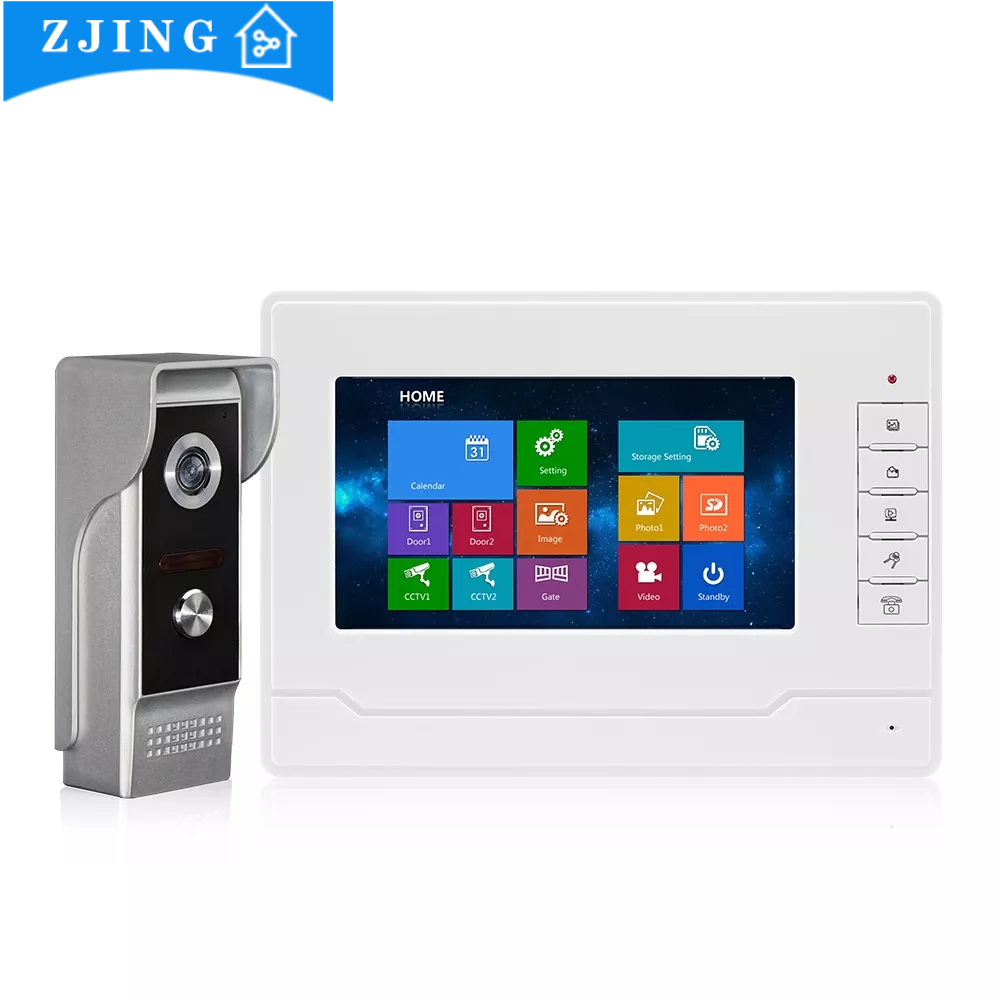 villa touch screen video intercom doorphone waterproof night vision camera doorbell access ...