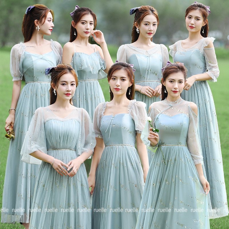 Long Bridesmaid's Dress New Thin Girlfriends Sister Group Dress Female ...