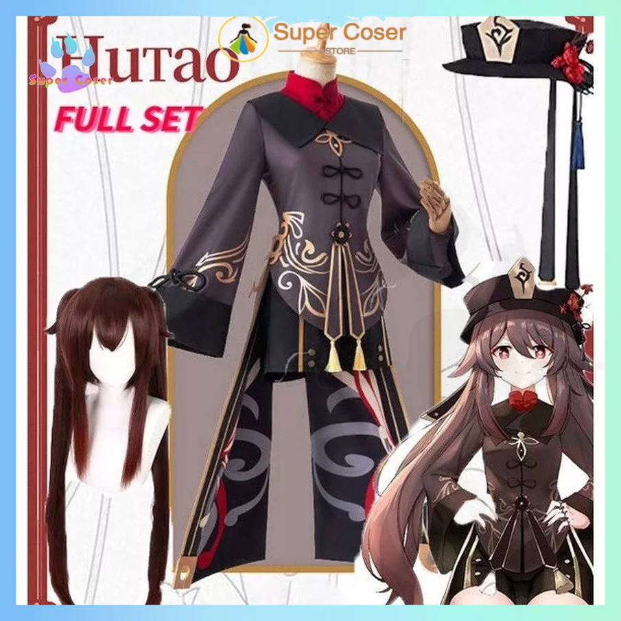 【24H SHIP】Anime Game Genshin Impact Hutao Cosplay Costume Uniform Hutao ...