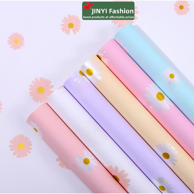 58*58CM Daisy Flower Wrapping Paper ~ Valentine's Day Birthday Wedding ...