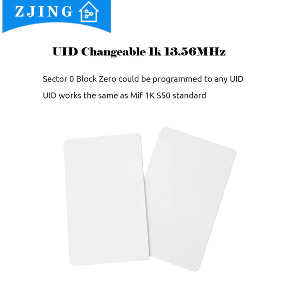 10pcs UID Card 13.56MHz Block 0 Sector Writable IC Cards Clone ...