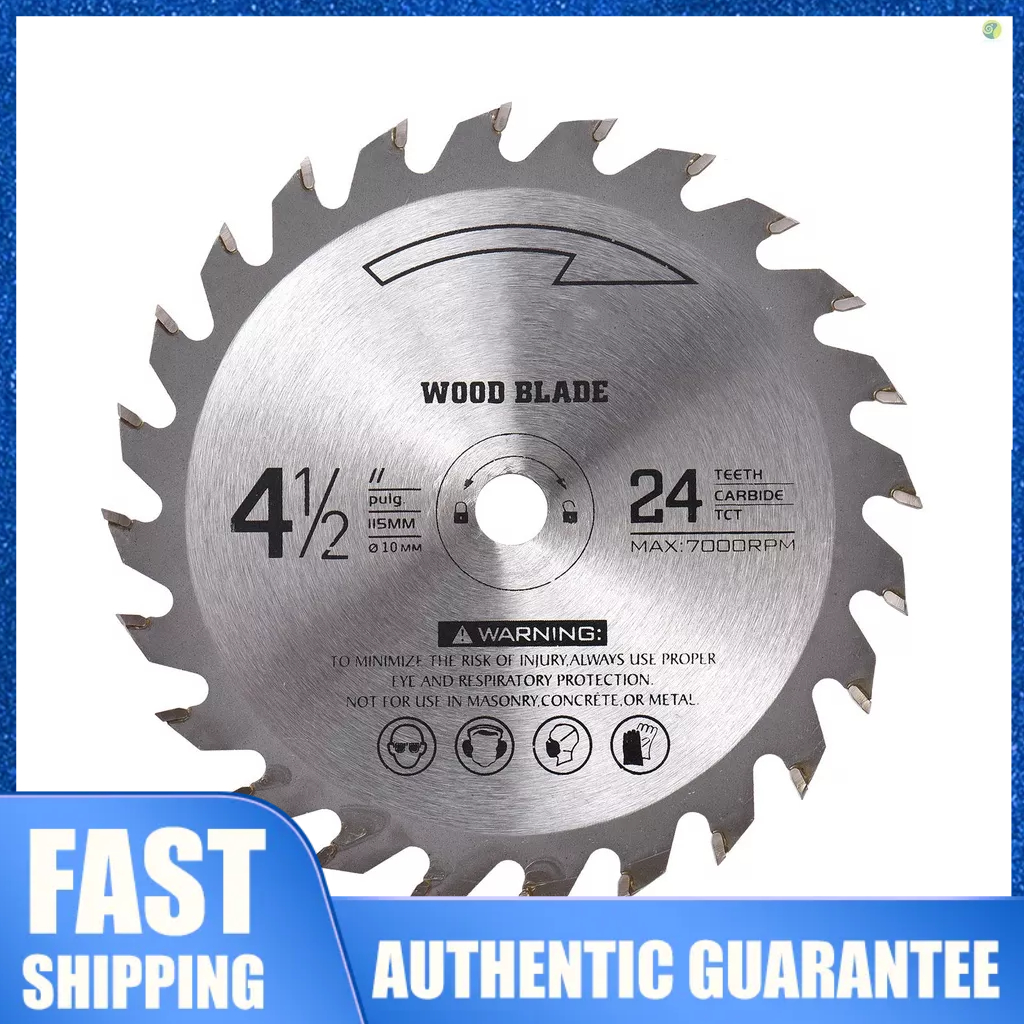 24T-TCT Wood Cutting Disc 115mm*10mm Circular Saw Blade Alloy Steel 24 ...