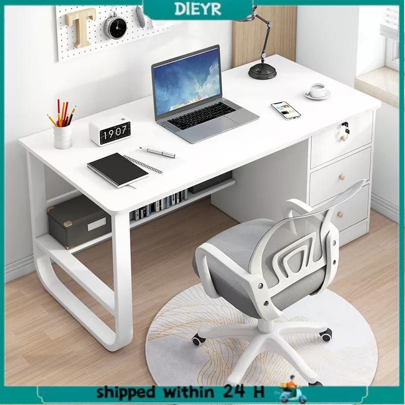 Dieyr.ph Desktop Table with Drawer Simple Modern Computer Desk with ...