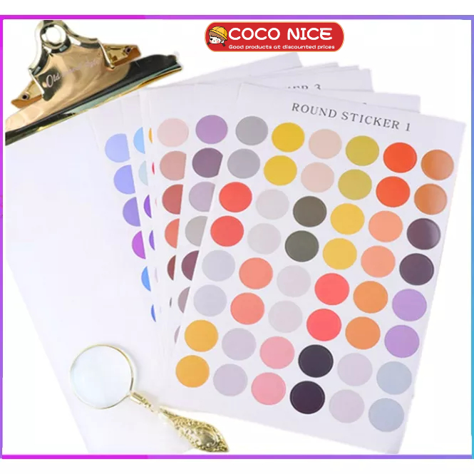 Colored Dot Sticker~Hand Ledger Journal Decorative Stationery | Shopee ...
