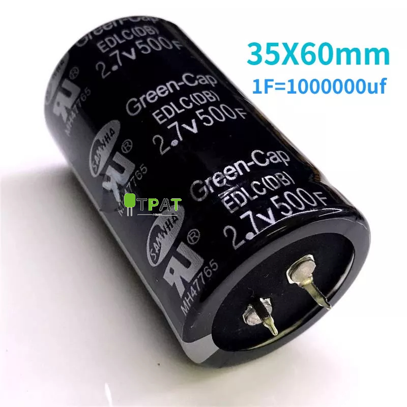 500F 2.7V Super Capacitor Backup Power Energy Storage 35×60mm | Shopee ...