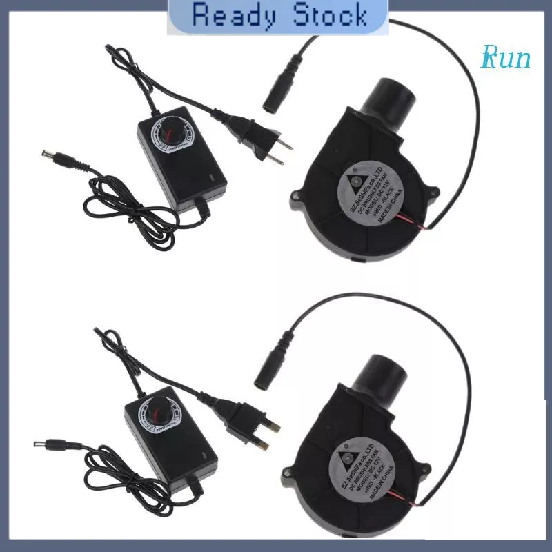 run 12V BBQ Fan Small Portable Air Blower with Air Collecting Port ...