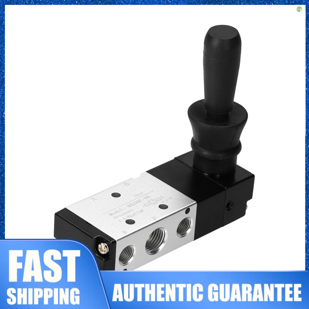 [tombph]Pneumatic 1/4'' PT 5 Way 3 Position Air Hand Lever Operated ...