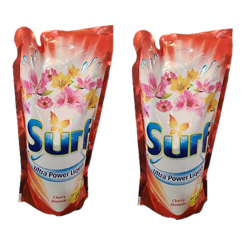 900ml x 2 Surf Ultra Power Liquid Detergent Cherry Scent | Shopee ...