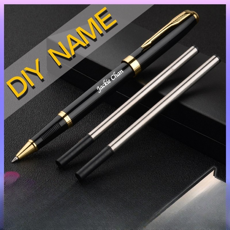 Black Customizable Metal Pen Set with Smooth Ink and Personalized ...