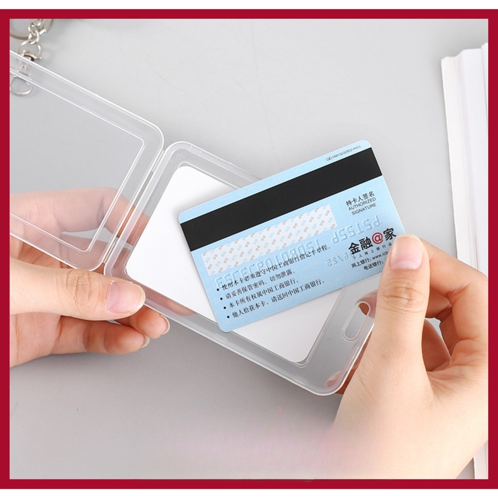 Waterproof Transparent Card Holder with Durable Clear Design for ID and ...